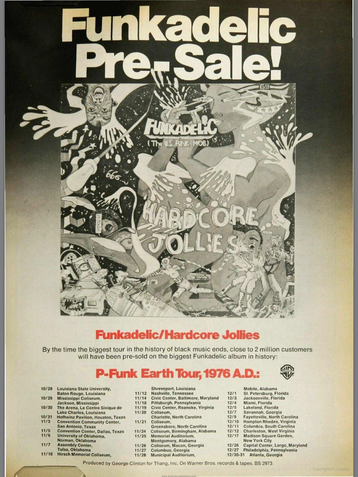 The P-Funk Earth Tour 1976 | Soul Concerts Wiki | Fandom