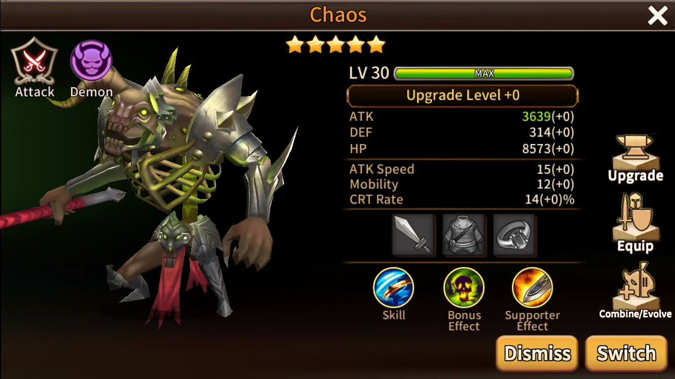 Chaos (5 Star) | Soulseeker Wiki | Fandom