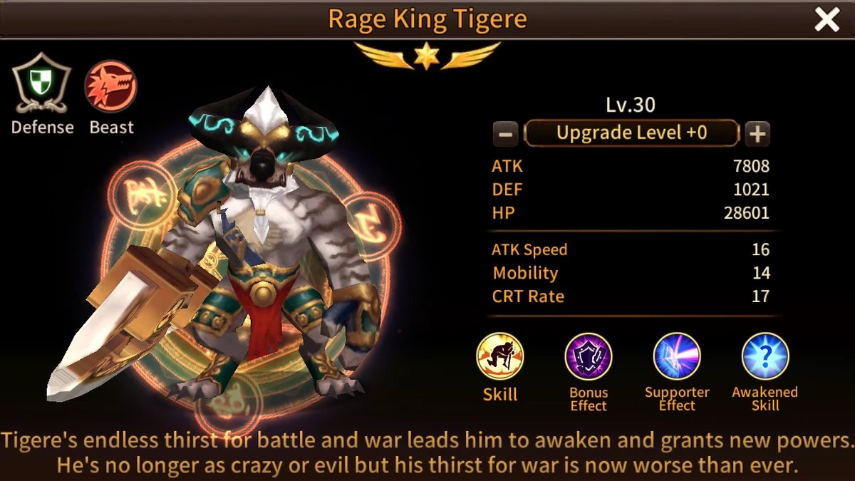 Rage King Tigere | Soulseeker Wiki | Fandom