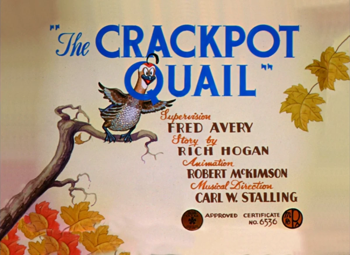 The Crackpot Quail (1941) (Shorts) | Soundeffects Wiki | Fandom