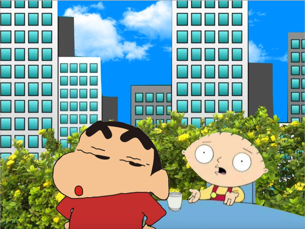 Stewie and Shin-Chan | South of Happy Doom Wikia | Fandom