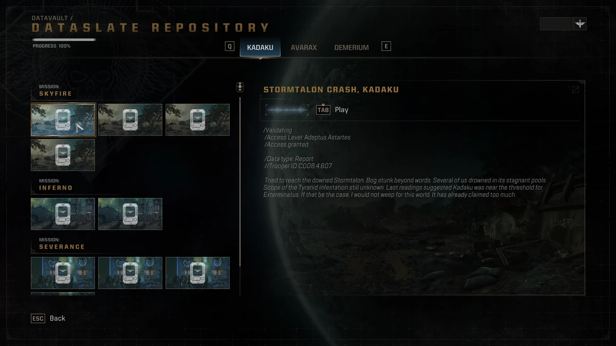 Dataslate Repository | Warhammer 40K: Space Marine 2 Wiki | Fandom