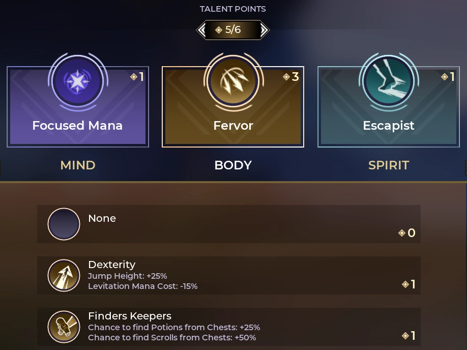 Talents (Patch 1.0) - Official Spellbreak Wiki