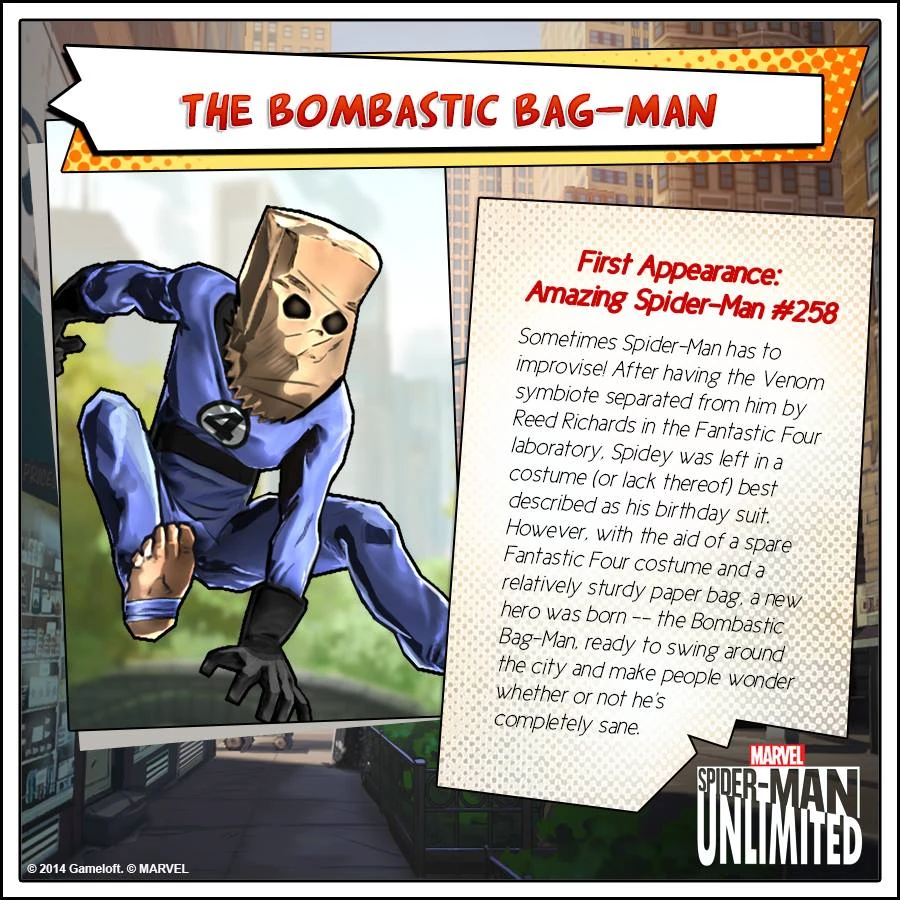 The Bombastic Bag-Man | Spider-Man Unlimited Wiki | Fandom