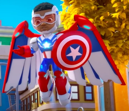 Sam Wilson/Captain America | Spidey And His Amazing Friends Wiki | Fandom