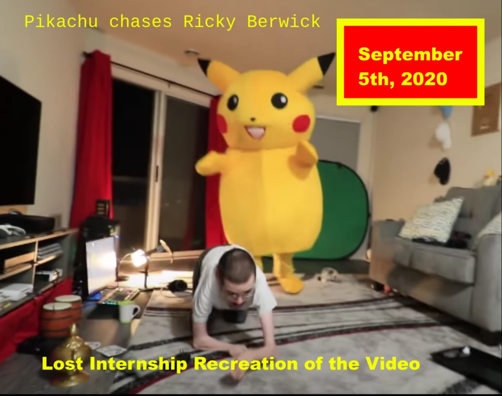 Pikachu Chases Ricky Berwick - Lost Internship Recreation of the Video ...