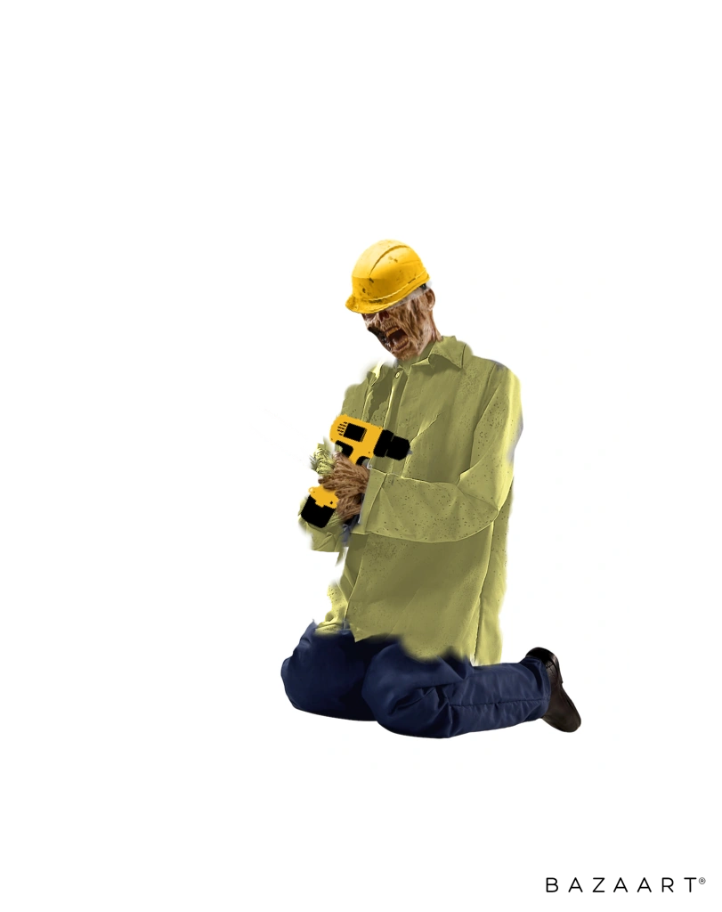 Animated Zombie Construction Worker | Spirit Halloween Fanmade Wiki ...