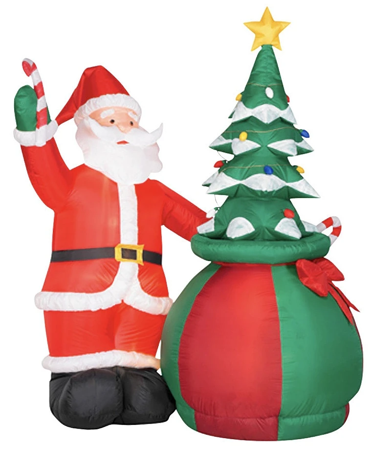 Airblown Inflatable Santa w/ Spinning Tree | Spirit Halloween Wikia ...