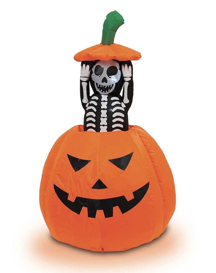 Pop-Up Skeleton Pumpkin Airblown Inflatable | Spirit Halloween Wikia ...