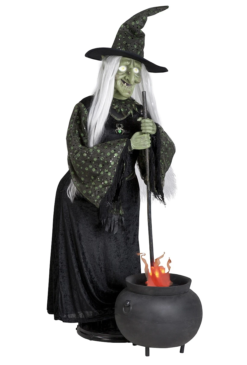 Life-Sized Witch with Flaming Cauldron | Spirit Halloween Wikia | Fandom