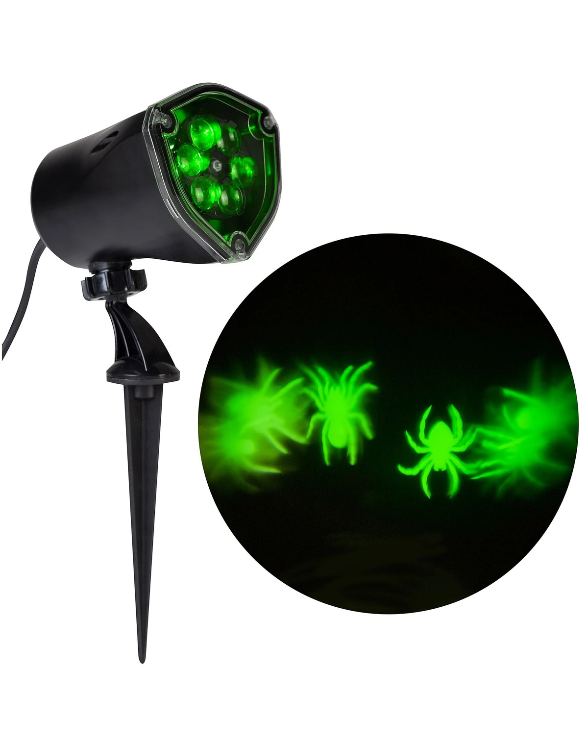 Whirl-A-Motion LED Green Spiders Projection Spot Light | Spirit ...