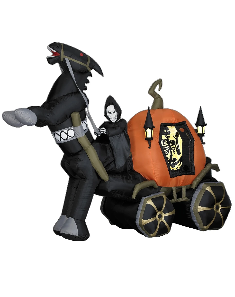 Airblown Inflatable Reaper in Carriage | Spirit Halloween Wikia | Fandom