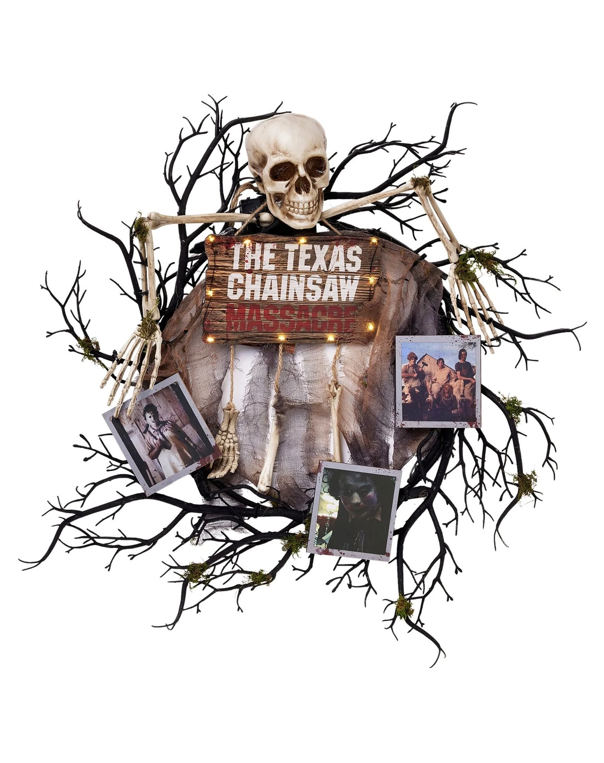 Light-Up Leatherface Wreath | Spirit Halloween Wikia | Fandom