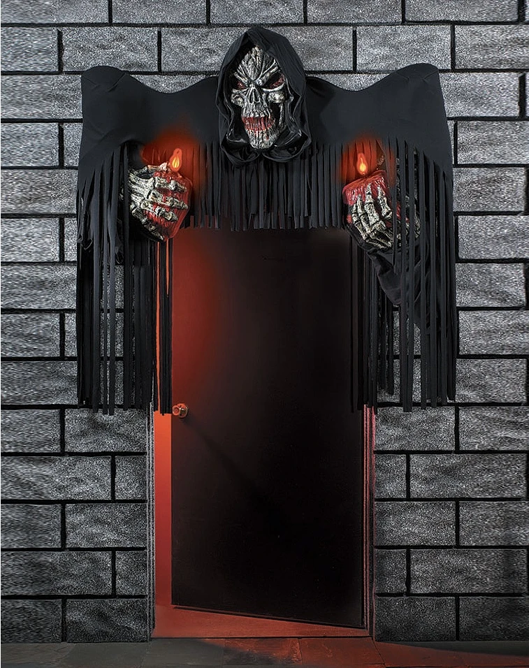 Grim Reaper Overhead Door Lighted Display | Spirit Halloween Wikia | Fandom