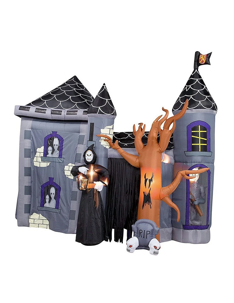 Airblown Inflatable Haunted Castle with Reaper | Spirit Halloween Wikia ...