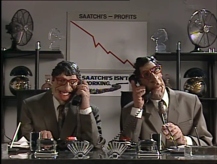 The Saatchi Brothers | Spitting Image Wiki | Fandom