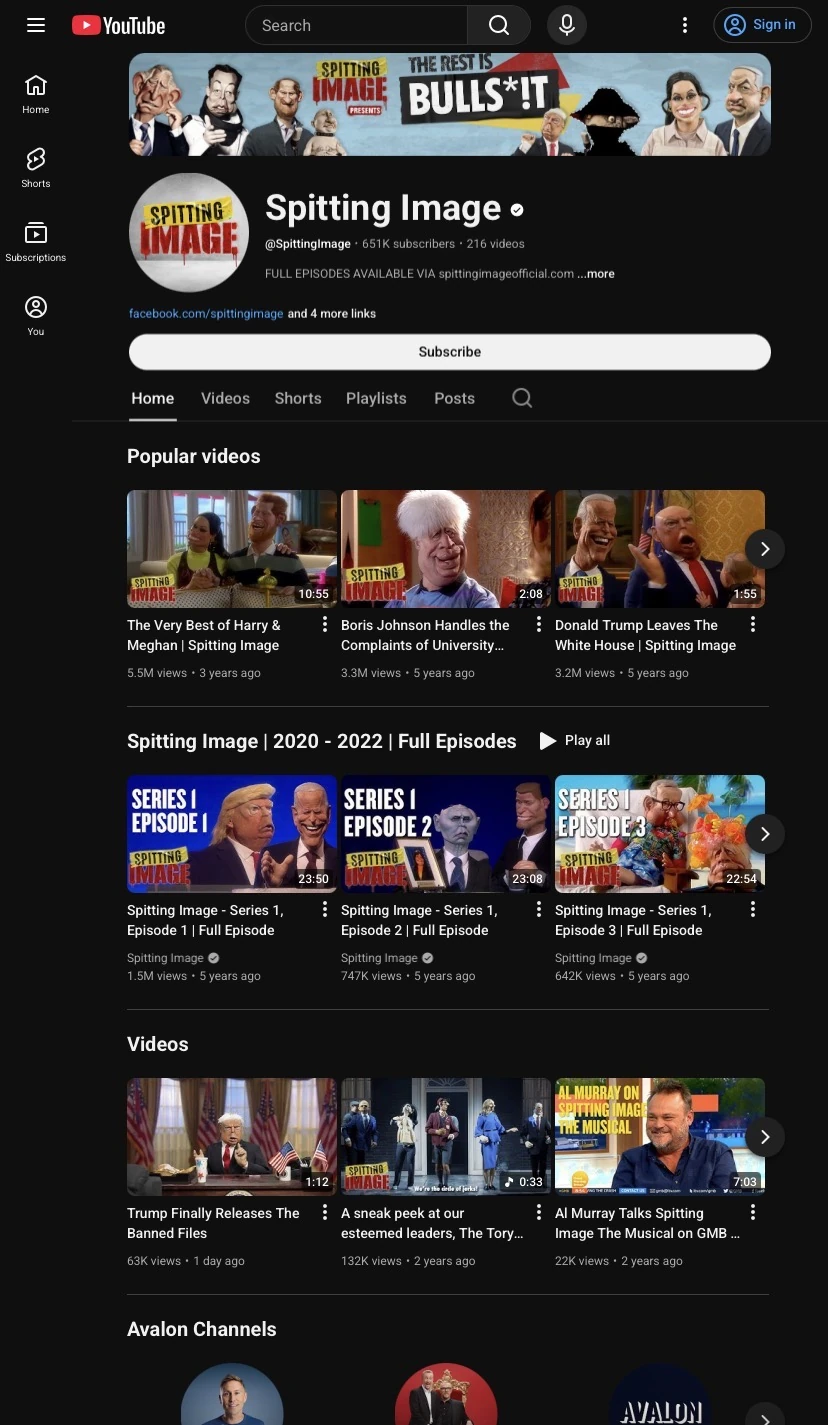 Spitting Image YouTube Channel | Spitting Image Wiki | Fandom