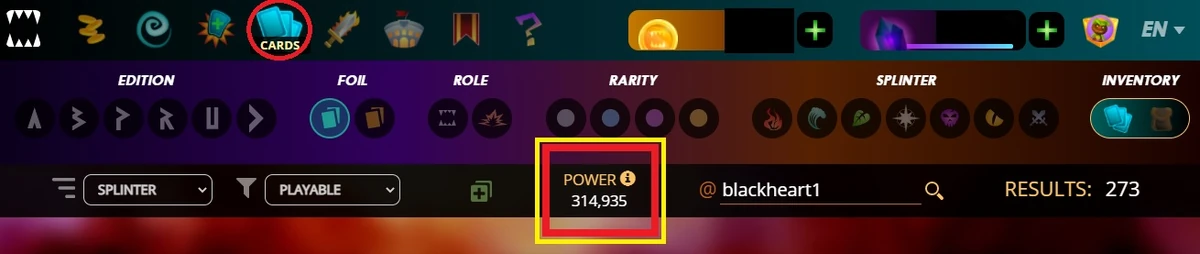 Collection Power | Splinterlands Wiki | Fandom