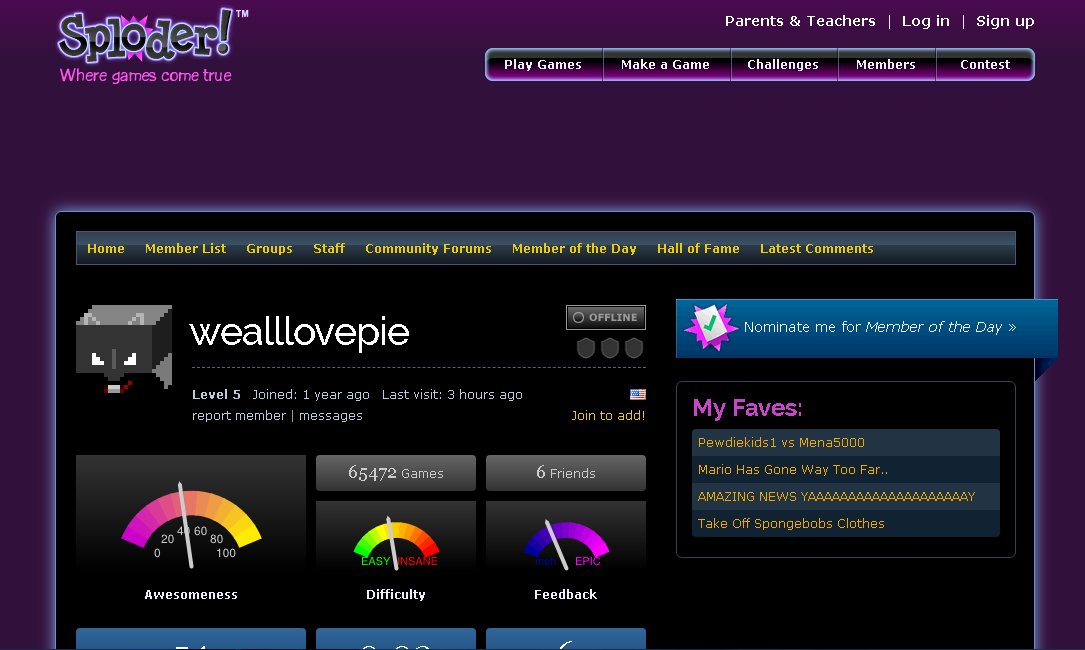 Wealllovepie | Sploder Wiki | Fandom