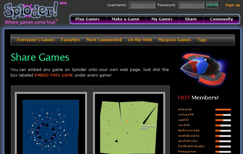 Share Games | Sploder Wiki | Fandom