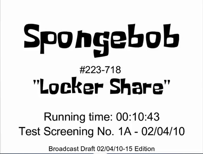 Locker Share | Spongebob Lost Episodes Official Wiki | Fandom