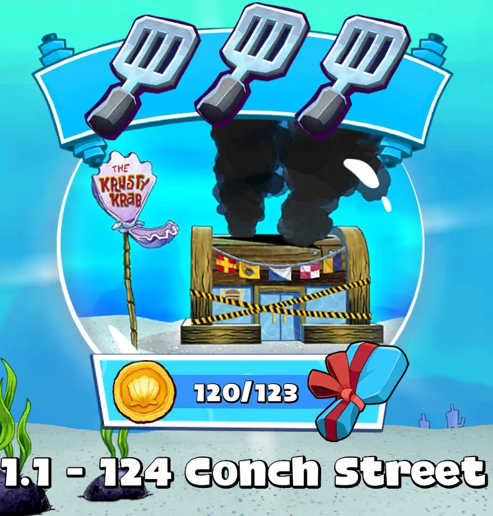 Level 1: Conch Street | SpongeBob Patty pursuit Wiki | Fandom