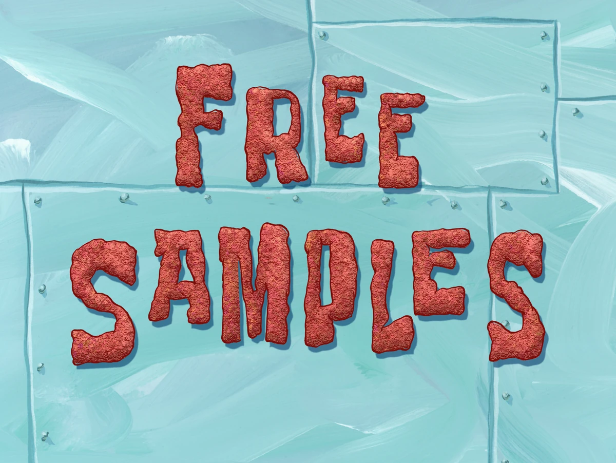 Free Samples/transcript | Encyclopedia SpongeBobia | Fandom