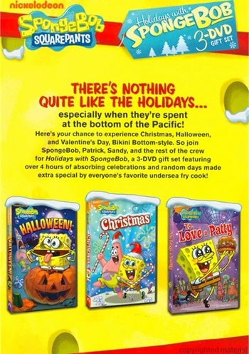 Holidays with SpongeBob 3-DVD Gift Set | Encyclopedia SpongeBobia | Fandom