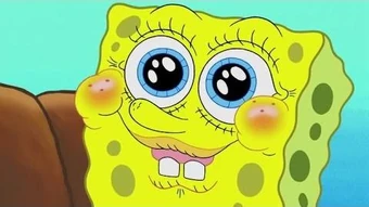 spongebob big eyes breathing