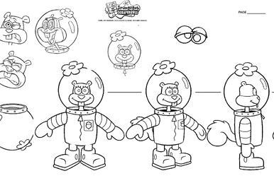 sandy cheeks coloring book