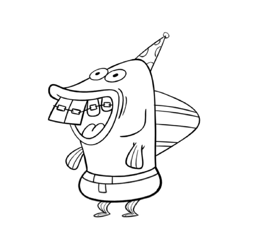 coloring pages for spongebob squarepants characters fish