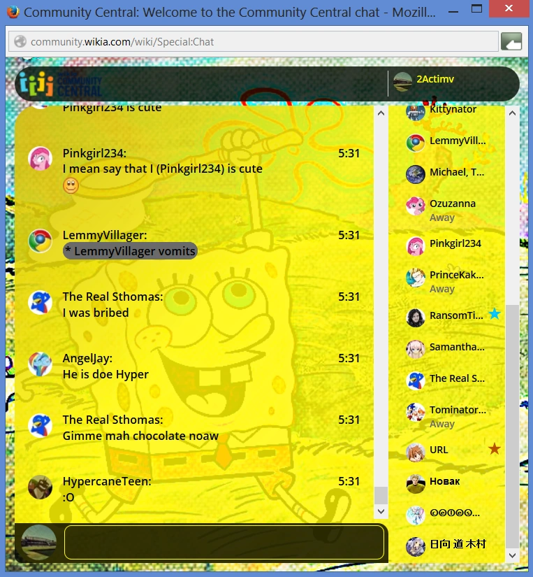 User blog:2Actimv/Spongebob Squarepants Chat Skin | Encyclopedia ...