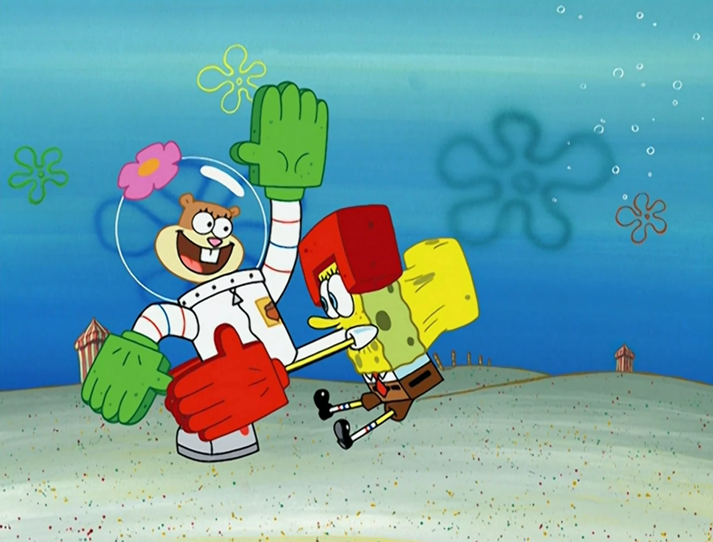 Sandy Cheeks And Spongebob In Bed