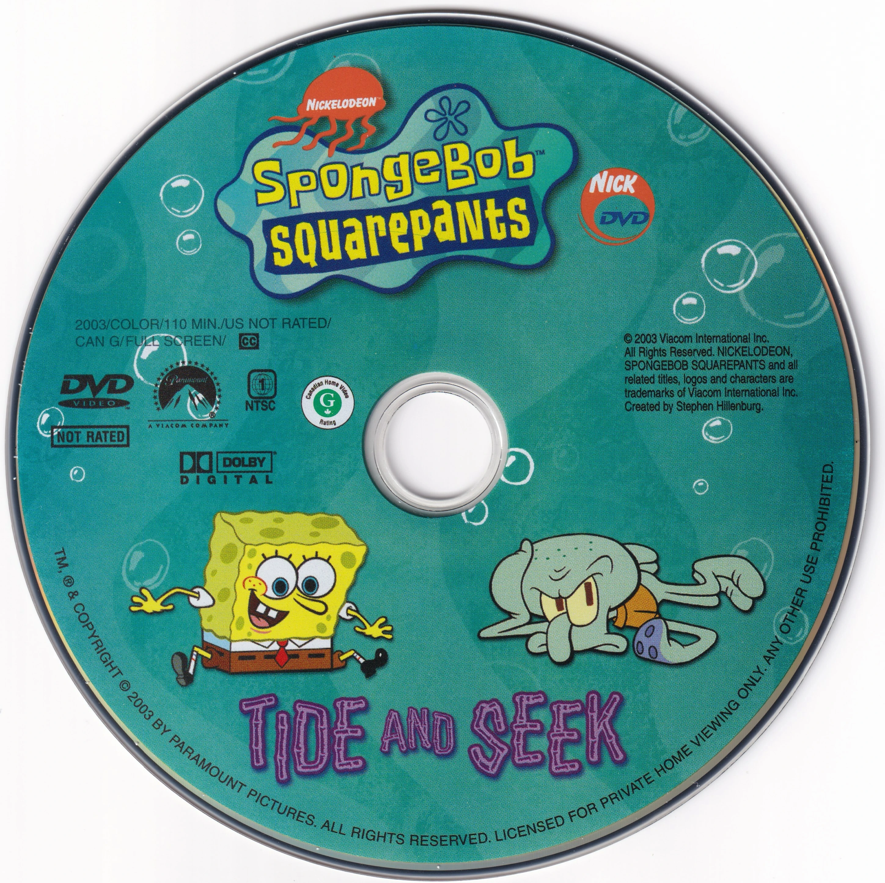 Spongebob Tide And Seek Dvd