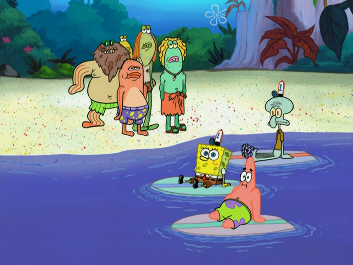 Jacks Off At The Beach Spongebob