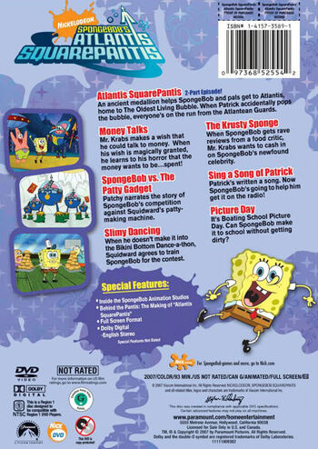 SpongeBob's Atlantis SquarePantis (DVD) | Encyclopedia SpongeBobia | Fandom
