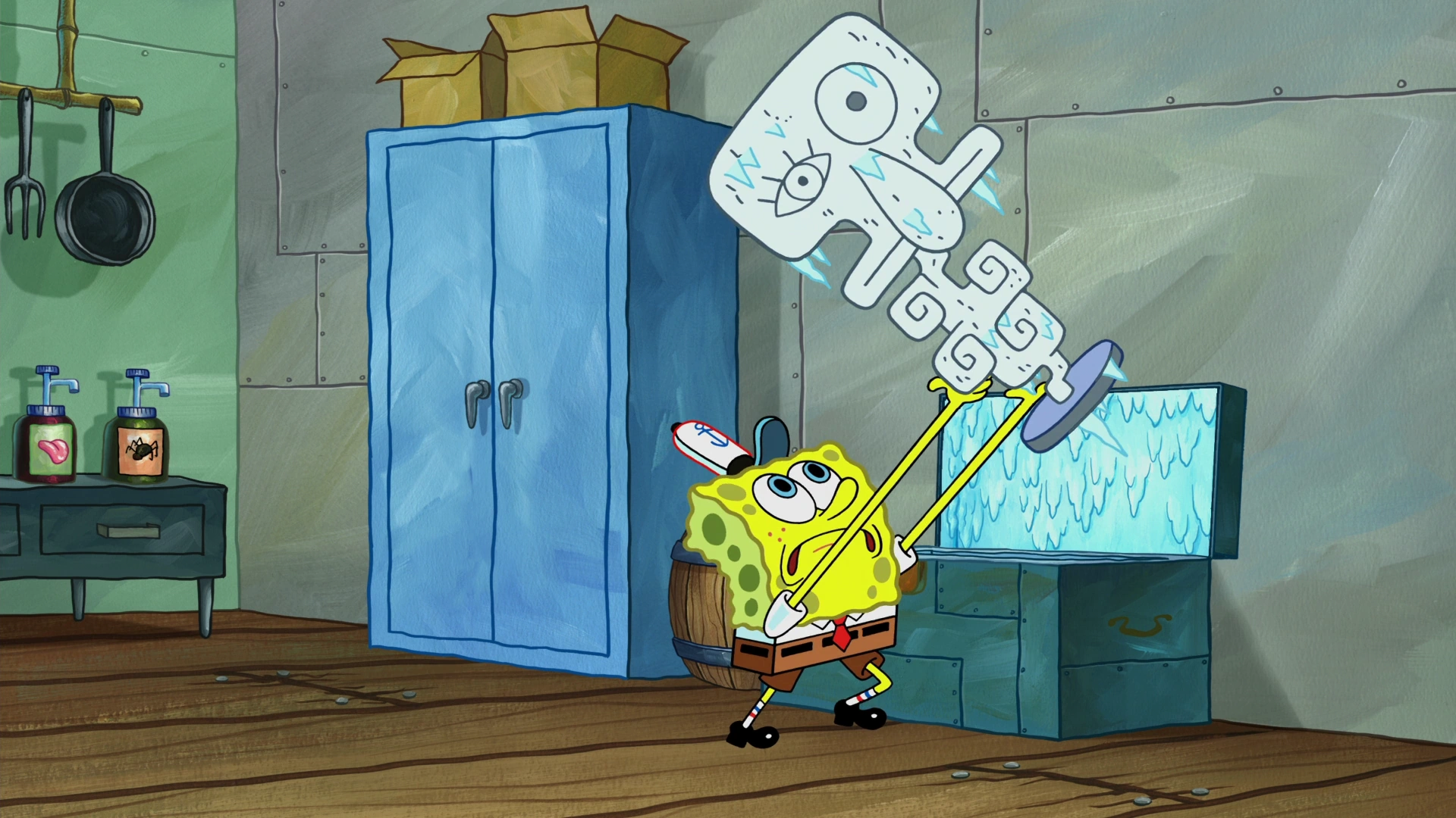 Spongebob Working At Night