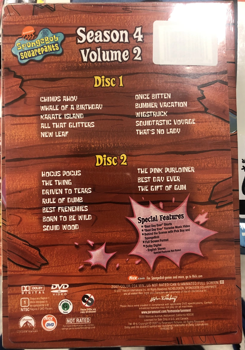 Spongebob Dvd Season 4
