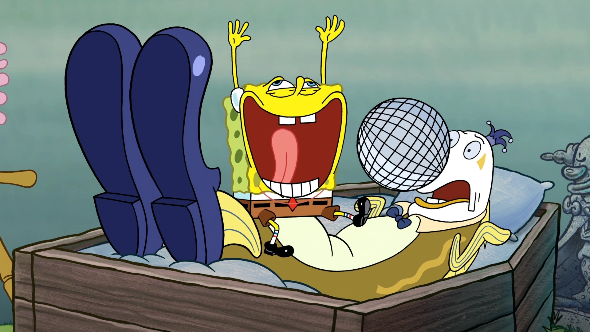 spongebob stop laughing gif