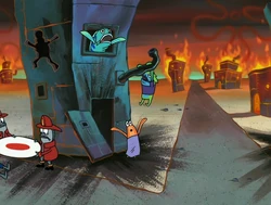 Spongebob Fish On Fire