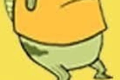 spongebob fish looking back