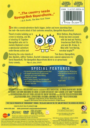 The SpongeBob SquarePants Movie (DVD) | Encyclopedia SpongeBobia | Fandom