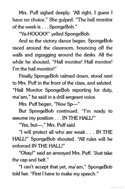 Spongebob Hall Monitor Book