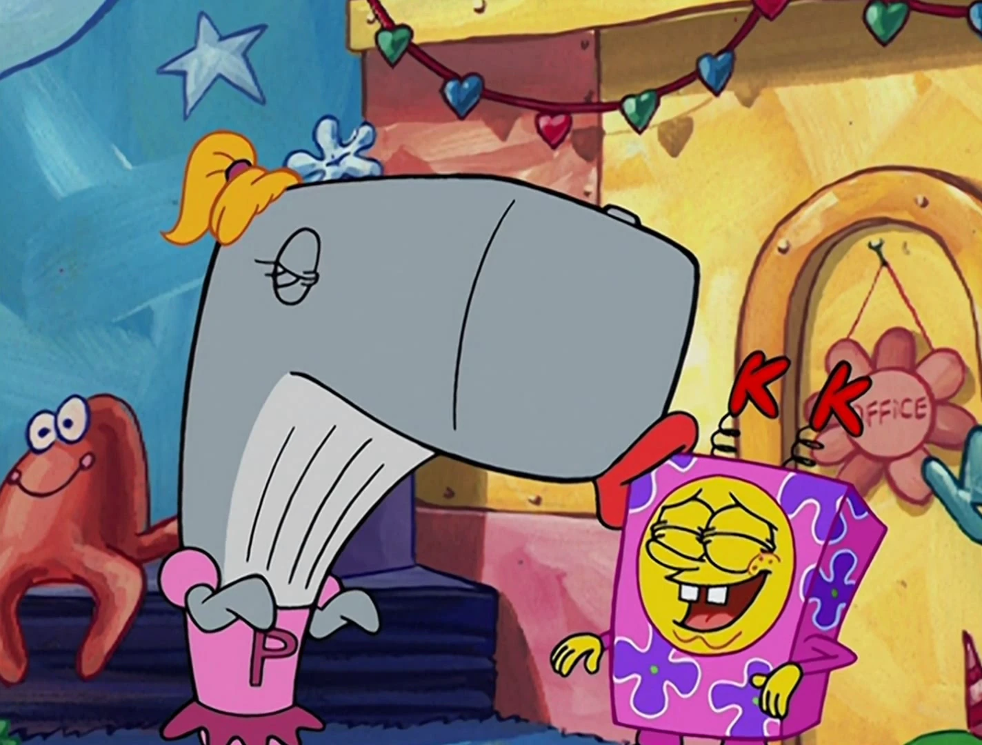 Spongebob And Sandy Kissing On The Lips