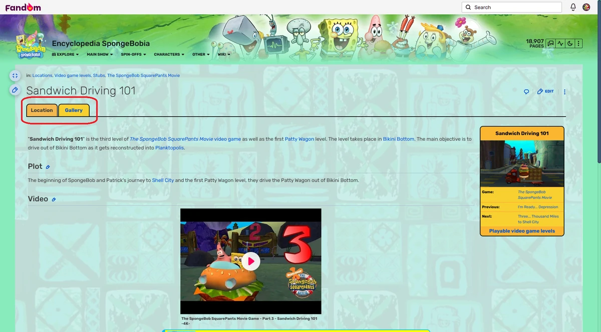 ESB:Proposals/Level tab template | Encyclopedia SpongeBobia | Fandom