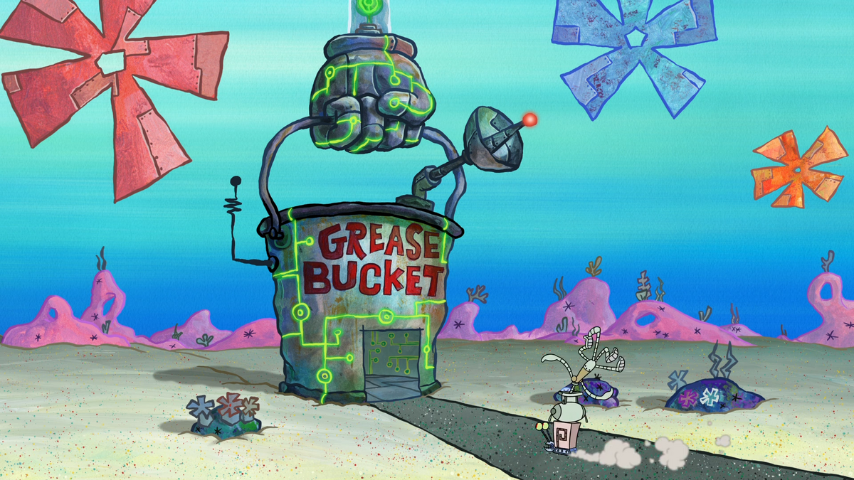 Grease Bucketgallery Encyclopedia Spongebobia Fandom