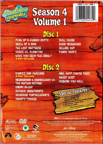 Spongebob Dvd Season 4