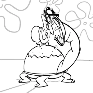larry the lobster spongebob coloring page