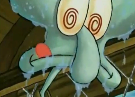 Spongebob And Squidward Kissing On The Lips