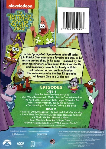 The Patrick Star Show Season 1, Volume 1 | Encyclopedia SpongeBobia | Fandom